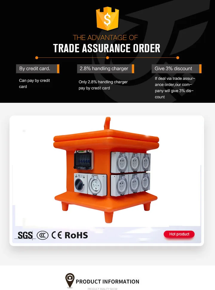 Outdoor Portable Mobile Electrical IP67 Power Distribution Board for ...