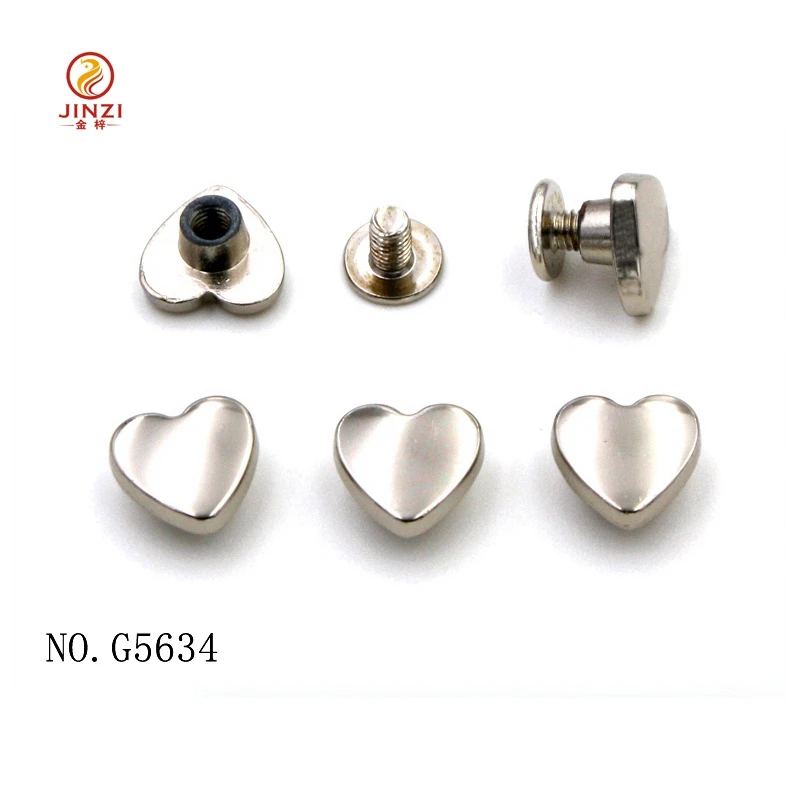 Heart Shaped Metal Rivet Button Decorative Rivets For Shoes/handbag/dog ...