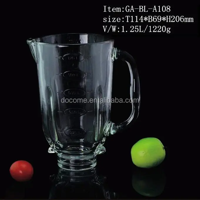 6-piece Square Clover Blender Glass Jar Kit for Oste, 1.6 Liter