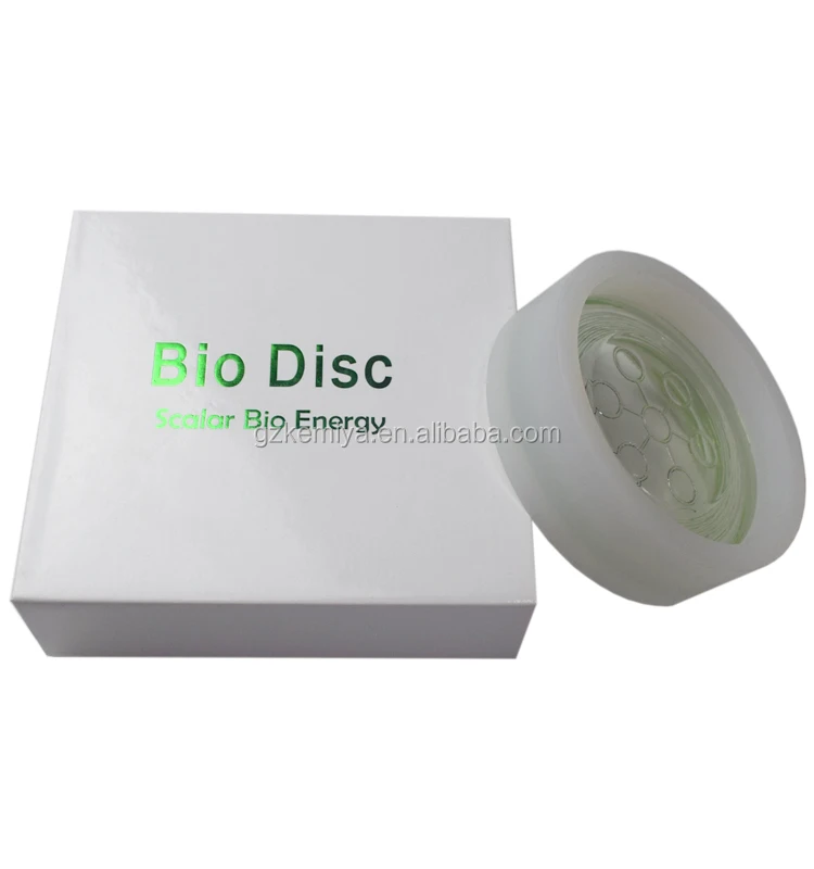 Round Glass Scalar Energy Negative Ion Bio Disc 2 for Health