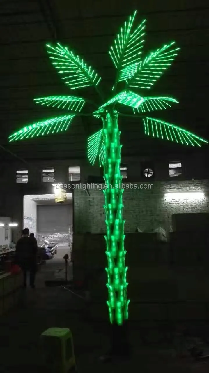 4.5m Height Green Outdoor LED Lighted Palm Tree - Deason