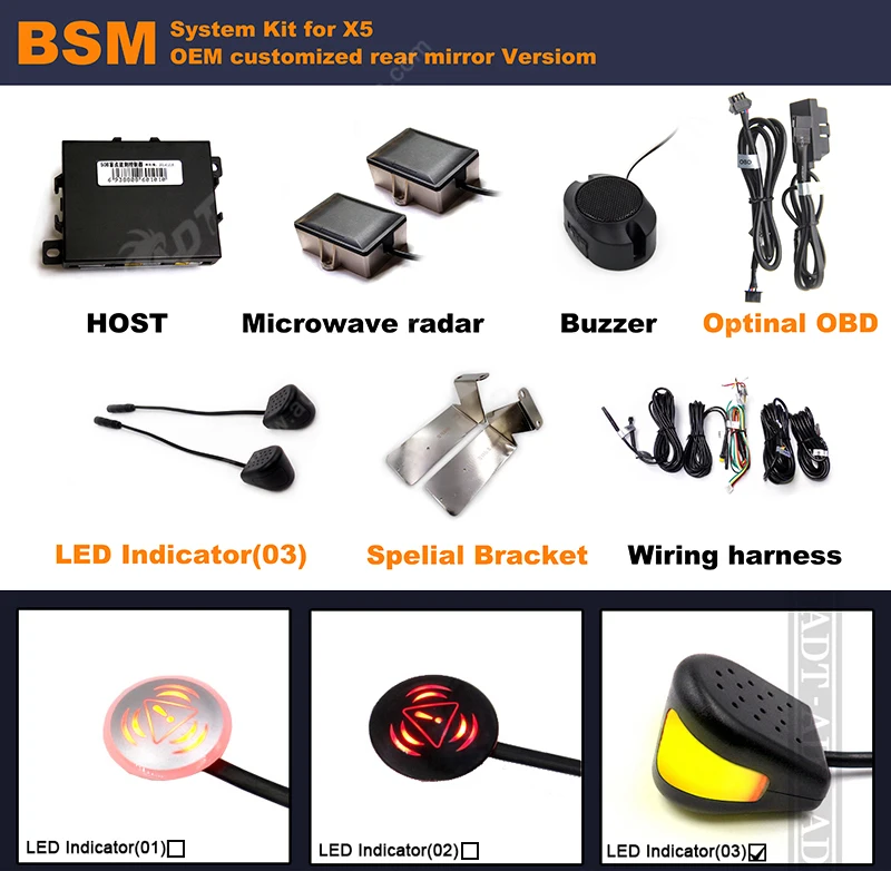 Adt Blind Spot Detection System Bsd Change Lane Safer Bsm Blind Spot ...