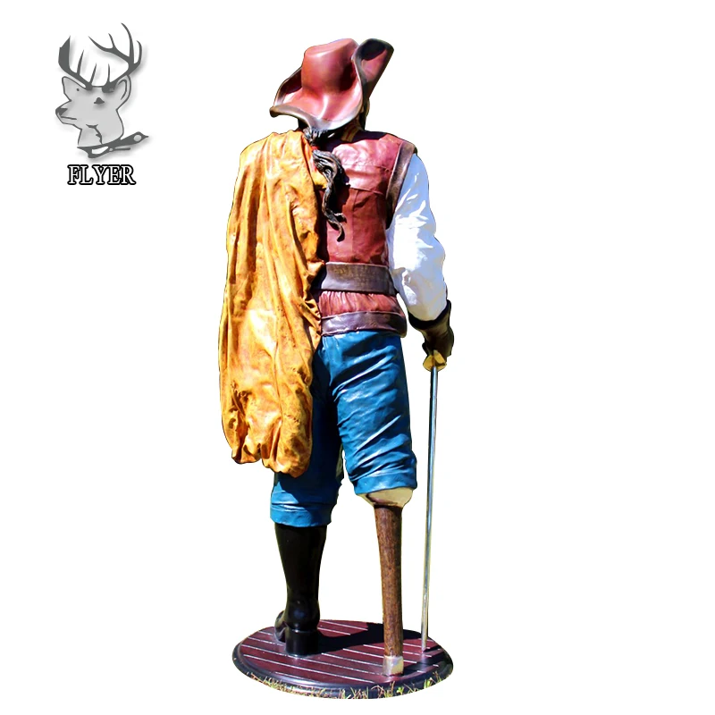 Vivid Statues Life Size Resin Pirate Statue for Sale