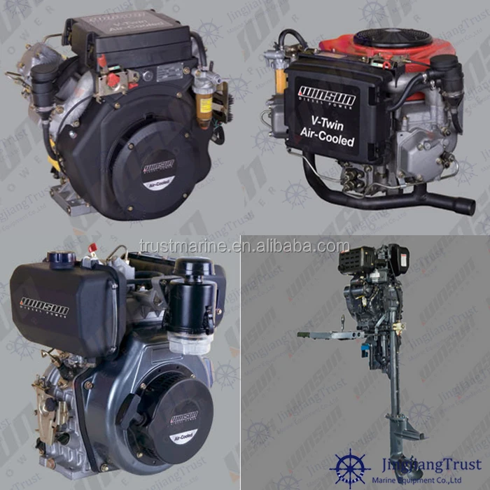 Air Cooled 4-stroke 2 Cylinder Horizontal And Vertical Shaft Diesel ...