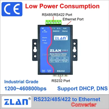 Zlan5102-3 Rs232 Rs485 Rs422 To Tcp/ip Lan 2 Wire Ethernet Converter ...