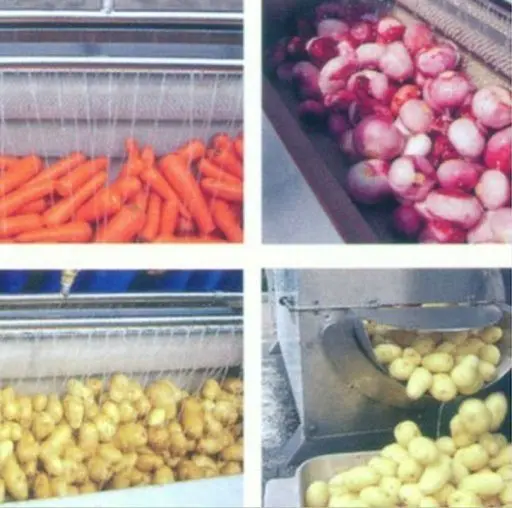 Industrial Automatic Potato Chips Washing Peeling Slicing Making ...