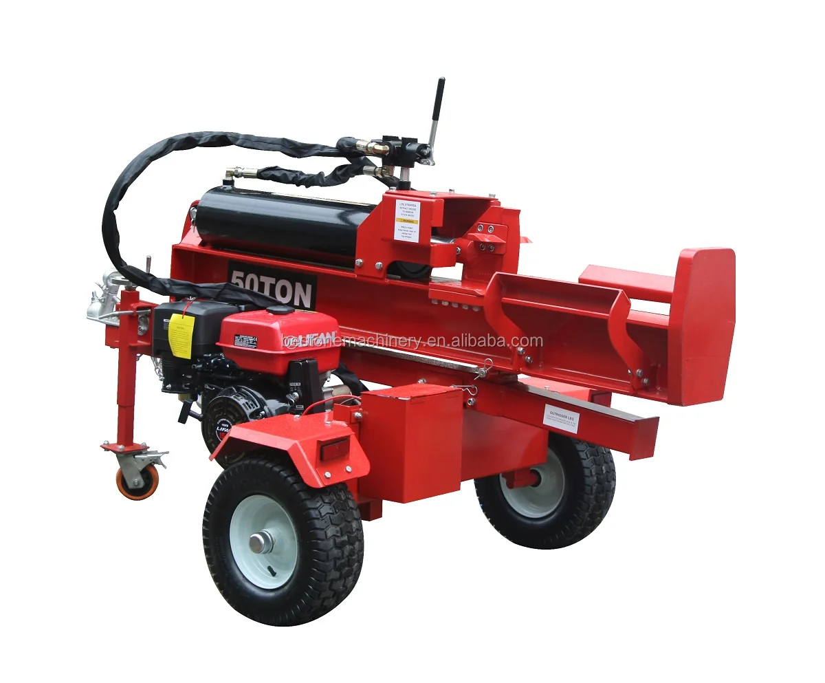 Gasoline 15hp Lifan Engine 50 Ton Wood Log Splitter With 65cm Log ...