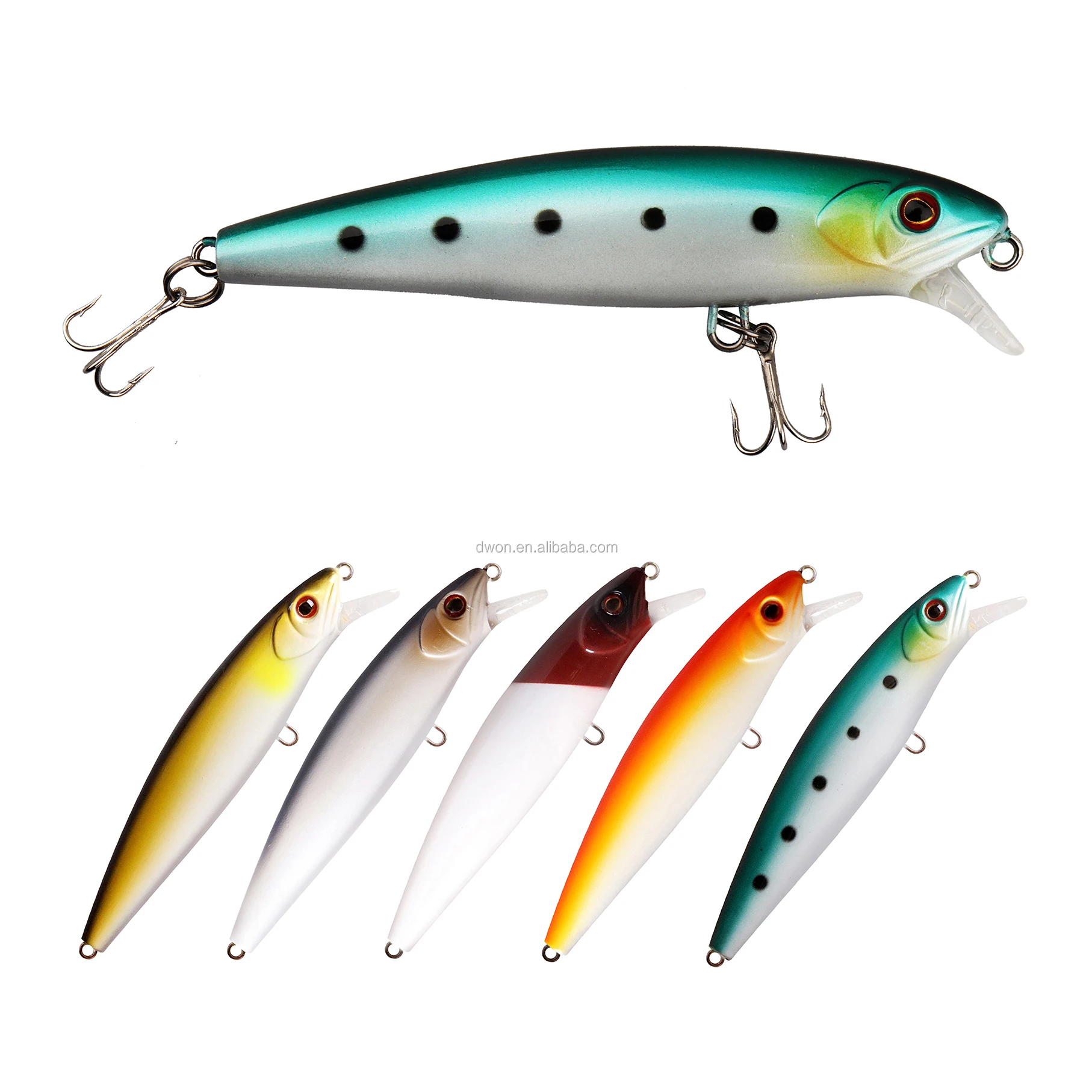 Plastic Fish Lure Fishing Bait Fish 10cm Minnow Led Lighted Fishing ...