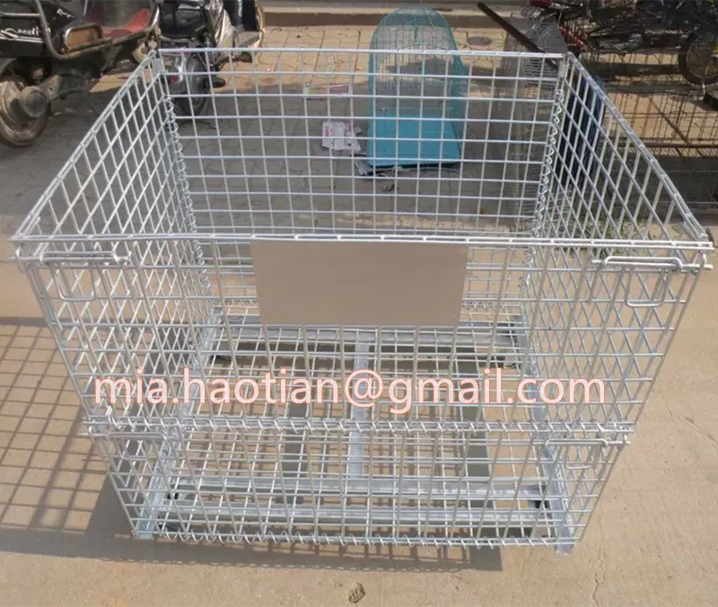 800x900x1200mm Foldable Galvanized Metal Basket Tray - Buy Metal Basket ...