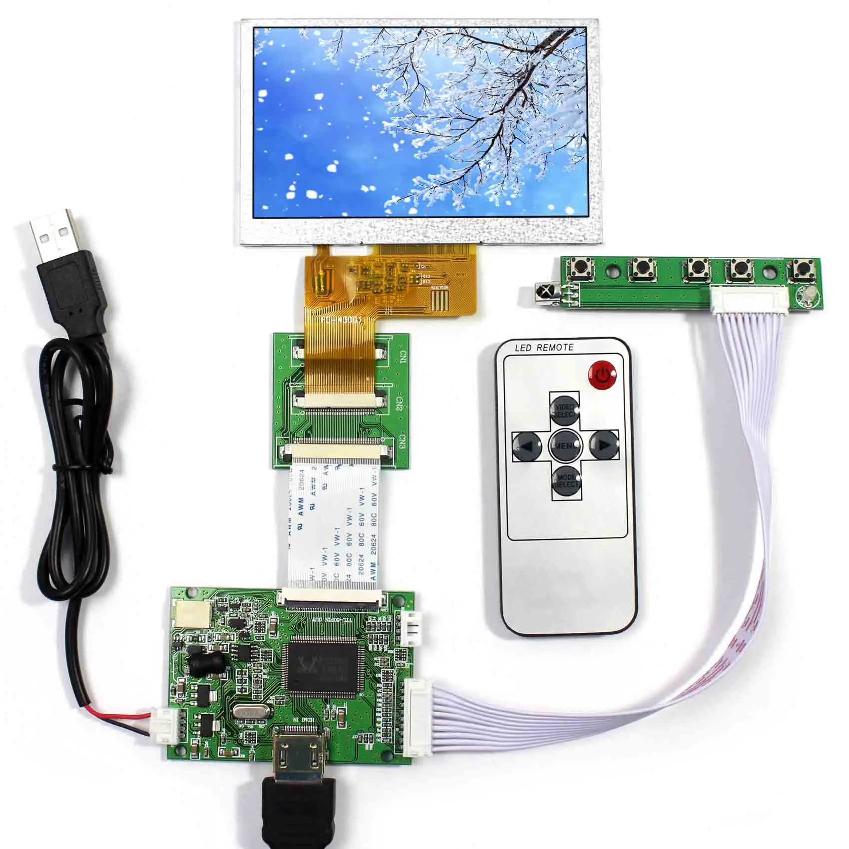 Lcd Controller Board With 4.3inch 480x272 Lcd Screen - Buy Lcd ...