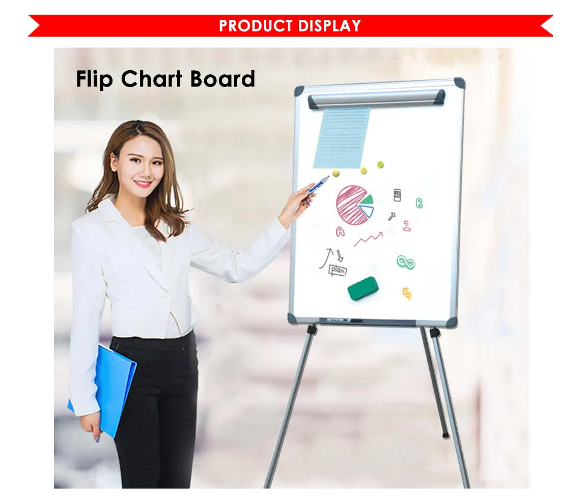 Foska Office Good Quality Flip Chart Stand Mobile Magnetic Writing ...