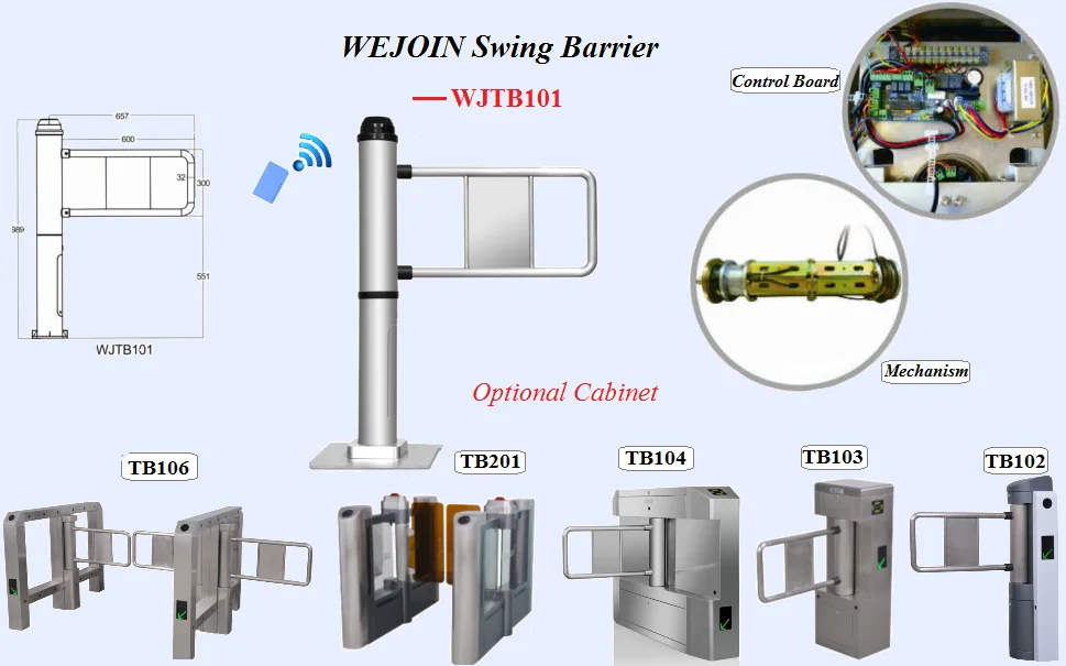 Swing Barrier - Intelligent Bidirectional Mechanism Gate