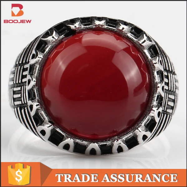 Saudi Arabia Design Mens Rings Wholesale White 18k Silver Ring From ...