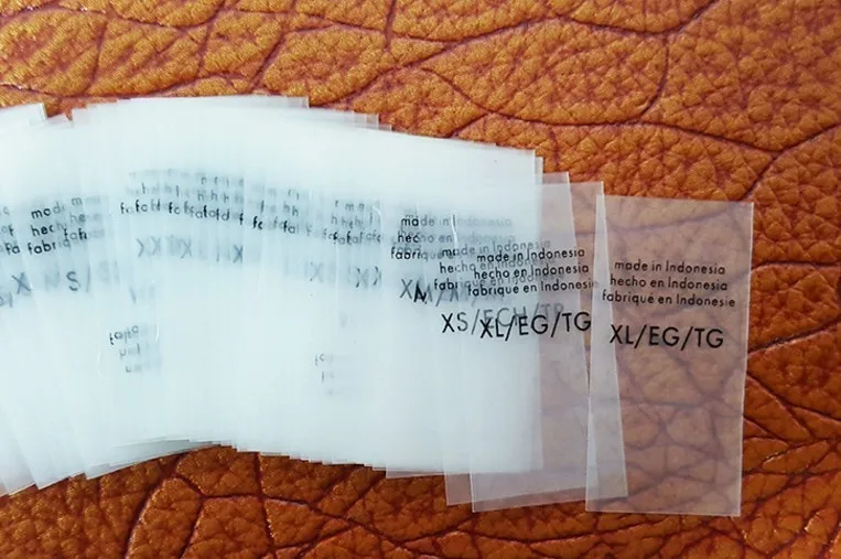 Transparent TPU Washing Care Labels for Sustainable Clothing