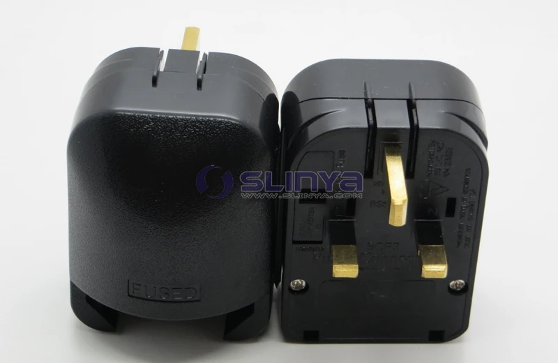 Round 2 Pin Eu Plug 4.0 Mm To Removable 3 Pin Uk Converter Ac Power ...