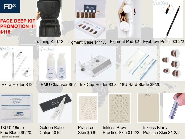 Kit De Microblading Facial Profunda 3d,Maquillaje Semipermanente ...