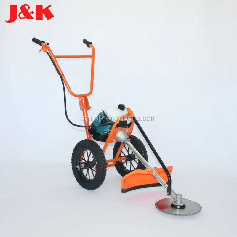 Single Wheel Hand Push Type 2-Stroke 40.2 Cc Grass Cutter