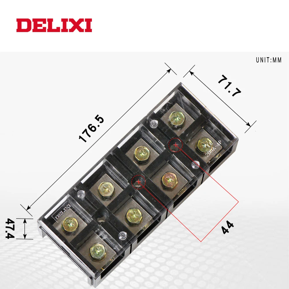 Delixi Tc Series 60a 100a 150a 200a 300a 400a 600a Din Rail 16mm Terminal Block Connector - Buy ...