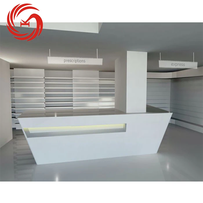 Nice Looking Wooden Medicine Display Rack Shelf For Pharmacy Furniture ...