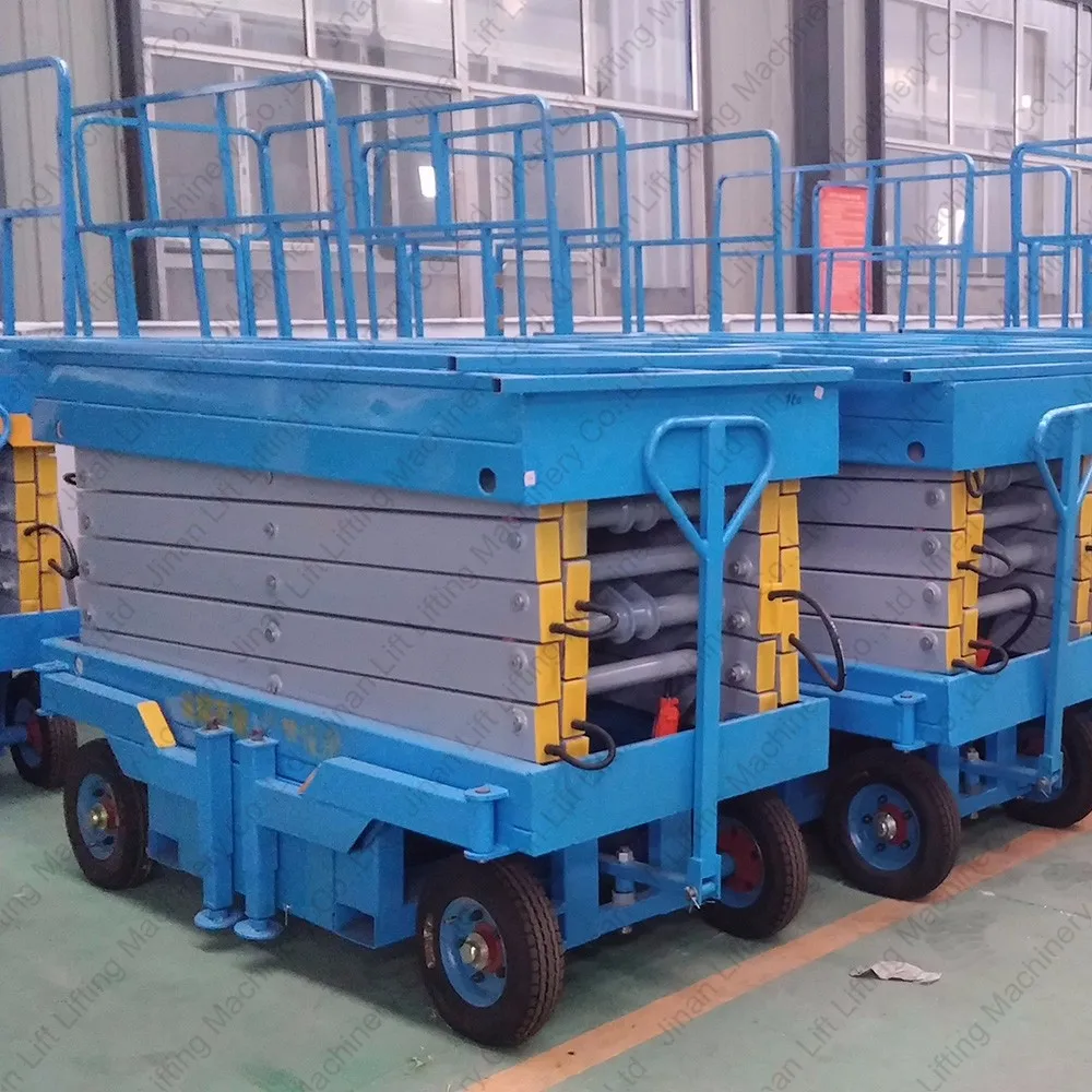 Outdoor Trailer Mounted Hydraulic Lift Elevator For Man Scissor Lifting ...