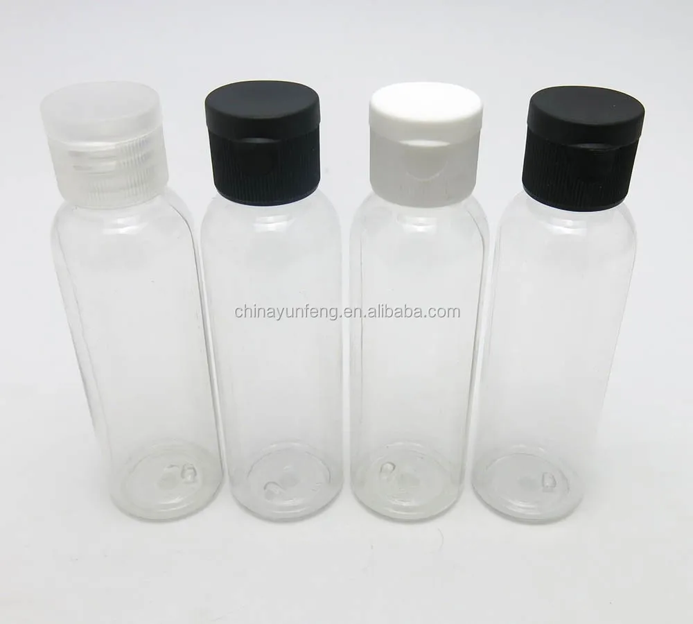Refillable 60ml Clear Plastic Bottle With Flip Off Cap,2oz Shampoo ...