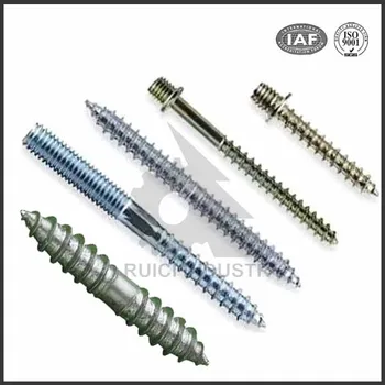 Cnc Machining Stainless Steel Double Head Threaded Wood Screws,Double ...