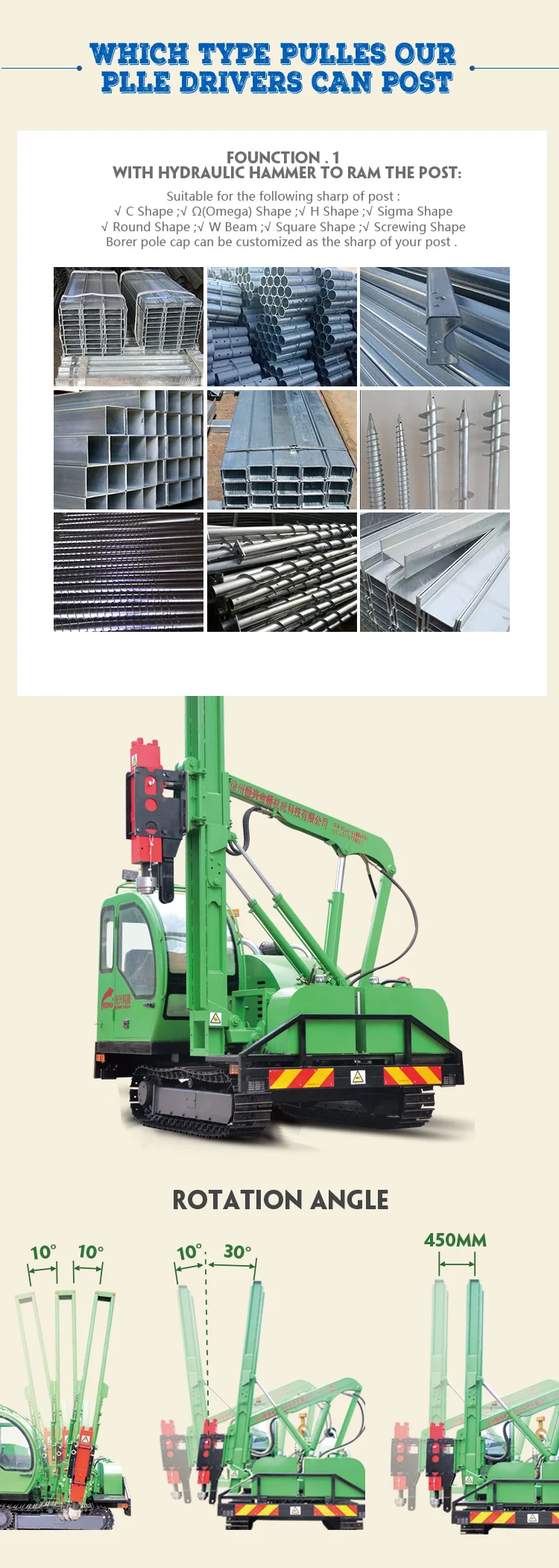 Best Press Hydraulic Rig Small Pile Driving Machine Pile Driver - Buy ...