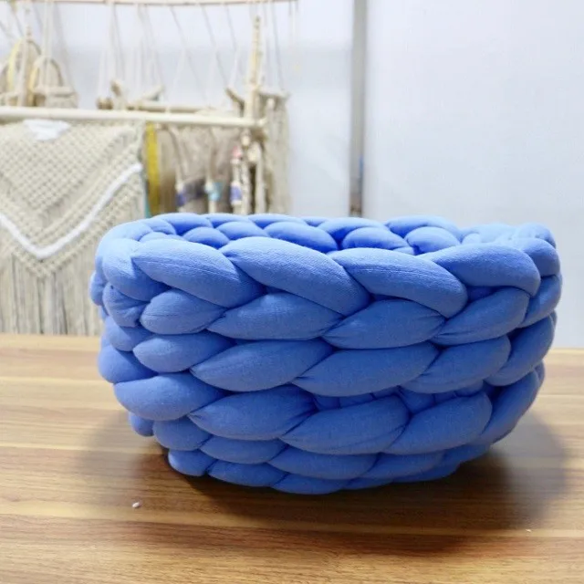 Super Chunky Cotton Tube Polyester Yarn,Cotton Tube Yarn For Arm ...