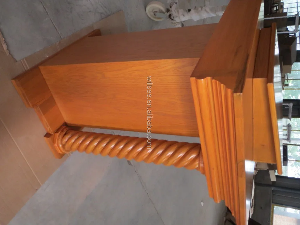 Oak Wood Church Pulpit - Traditional Solid Wood Design for Hall ...