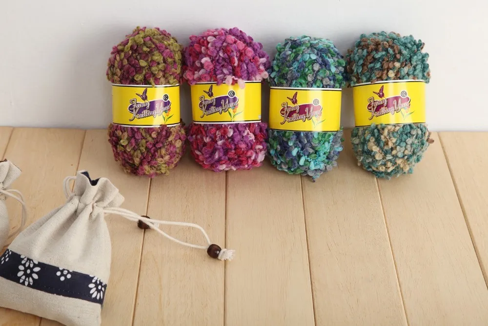 Factory Direct Sales Fancy Boucle Yarn Acrylic Wool Yarn Hand Knitting ...