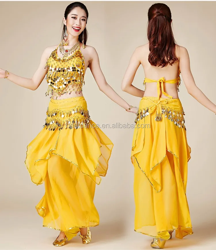 Belly Dance Bra Top Hip Scarf Skirt Suits Set Cosplay Fancy Costumes ...
