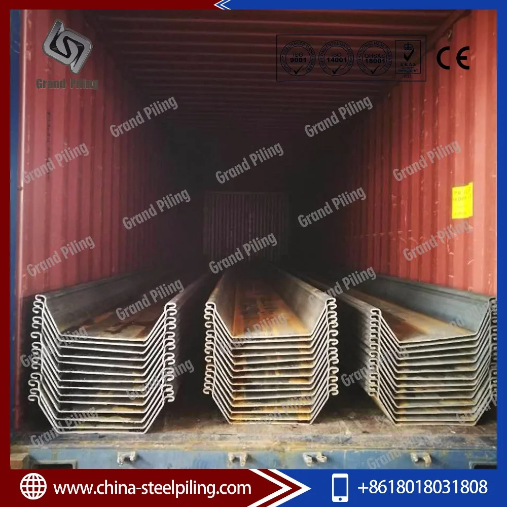 U Type Cold Formed Steel Sheet Pile in Different Shapes and Profiles ...