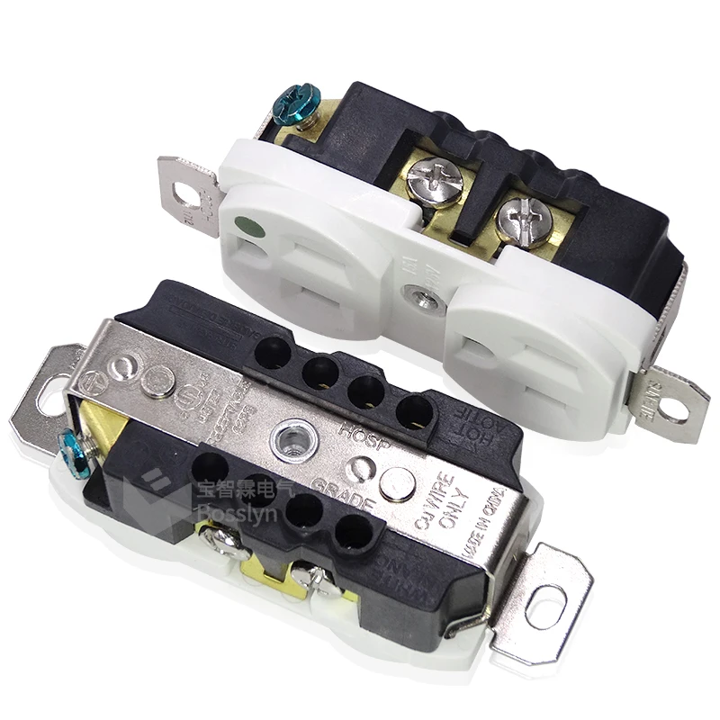 HOSPITAL GRADE Receptacle Duplex Outlet Socket 15A 125V