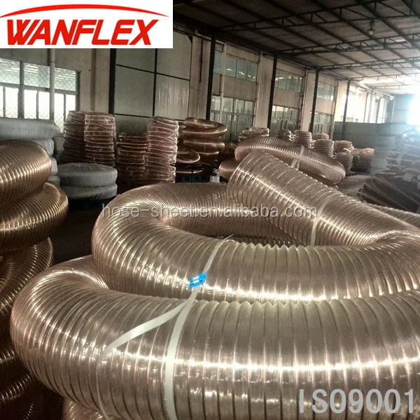 Flexible Pu Copper Wire Spiral Reinforced Air Ventilation Duct Pipe ...