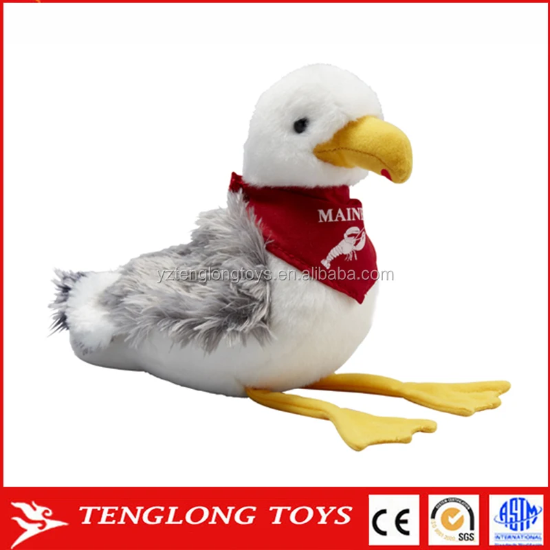 Promotional Custom Plush Stuffed Seagull Toy With Scarf Stuffed Seagull ...