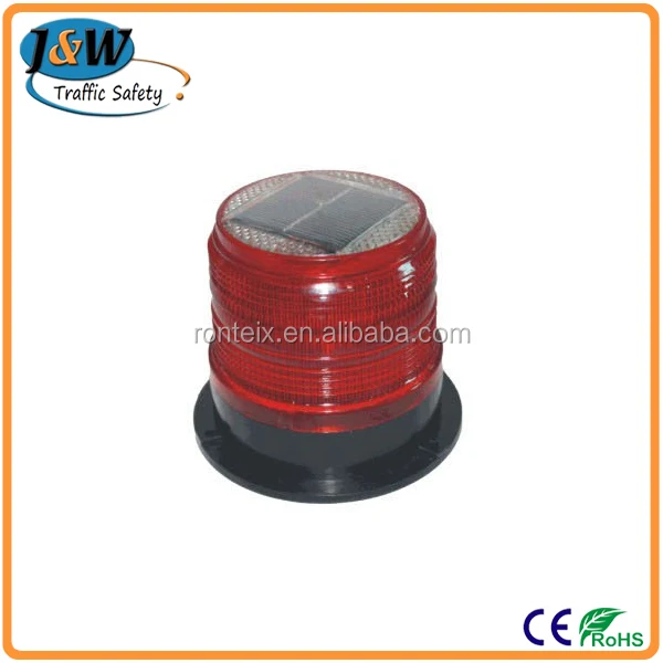 Marine Solar Navigation Light - Red Led Marine Dock Barge Safety Beacon ...