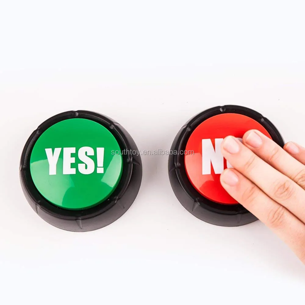 Talking Yes And No Buzzer Push Sound Buttons - Buy Sound Buzzer Button ...