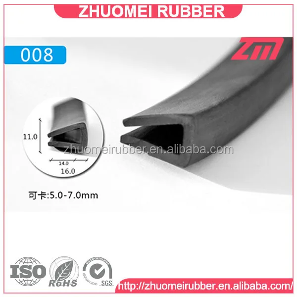 Small Rubber U Channel Edging Trim Seal Fits 1mm-2mm - Buy Rubber U ...