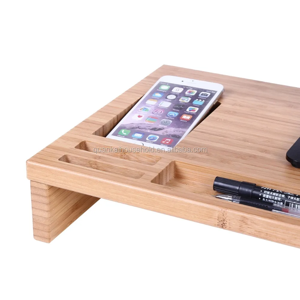 Bamboo Pc Desk Computer Desk Soporte Para Monitor De Ordenador - Buy ...