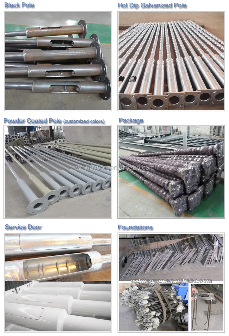 Galvanized Steel Street Lighting Column Steel Light Poles - Buy ...
