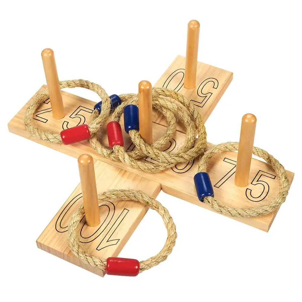 Fun Wooden Rope Ring Throwing Game For Children Adults Seniors - Buy ...