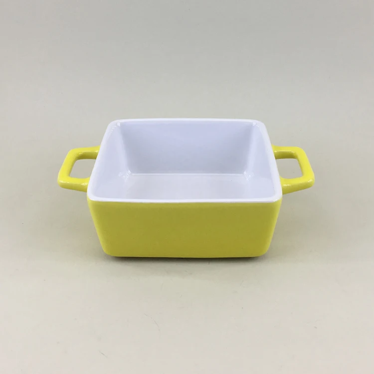 Mini Porcelain Baking Dish Pan With Handles Casserole,Quiche,And Pie ...