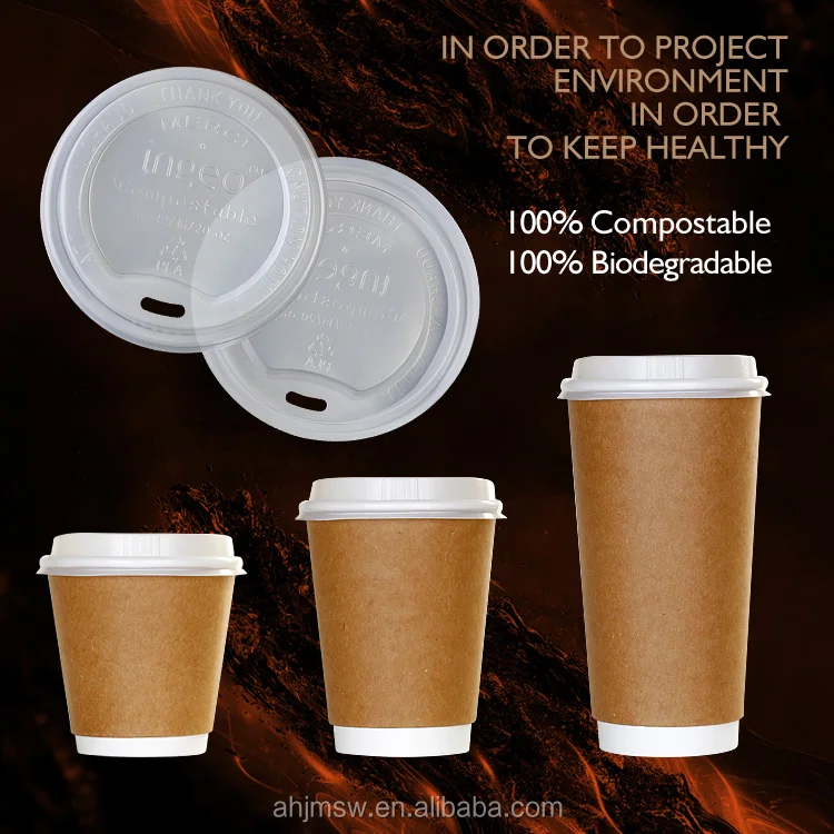 New Arrival Biodegradable And Compostable 80mm/90mm C Pla Flat Coffee ...