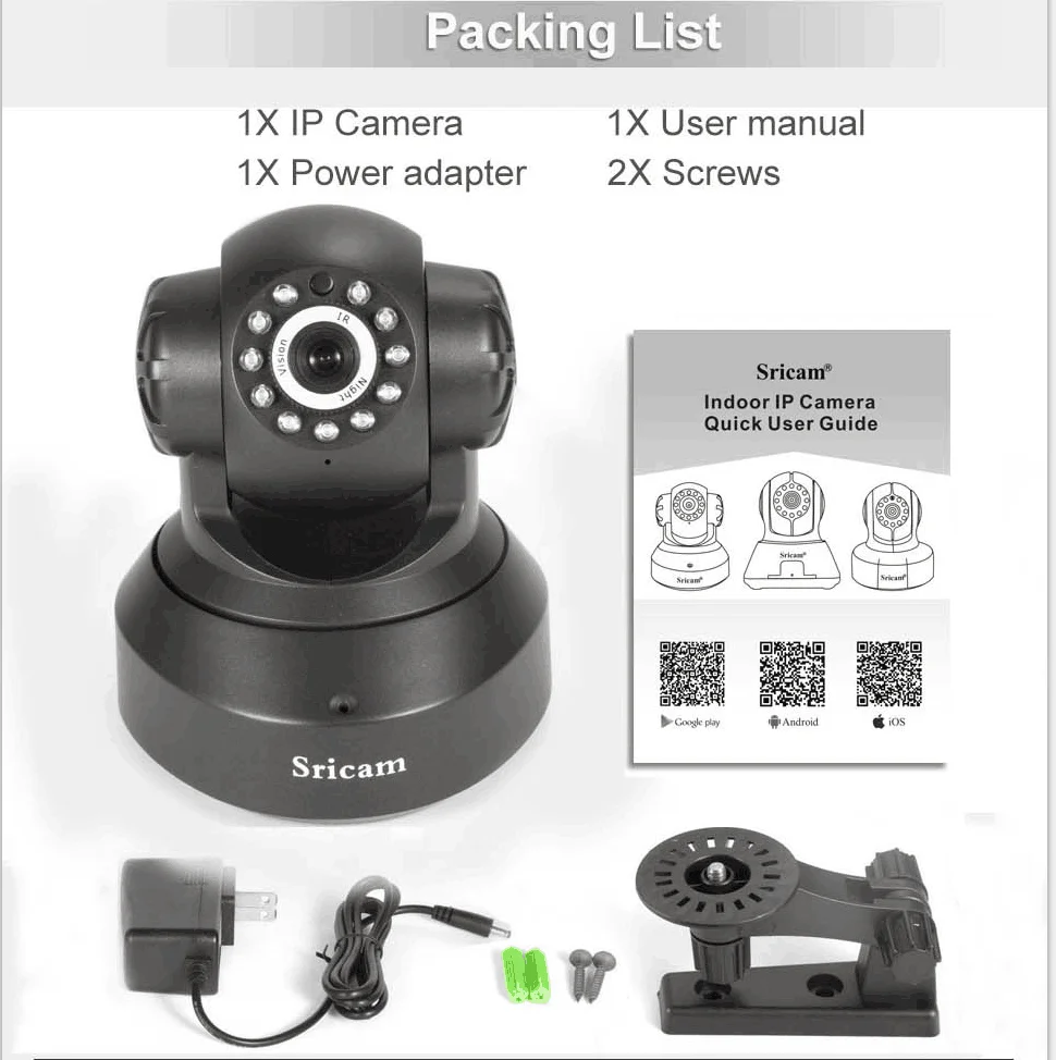 Sricam Sp005 Ip Camera Wifi 720p Ptz Wireless Free Mobile Video ...