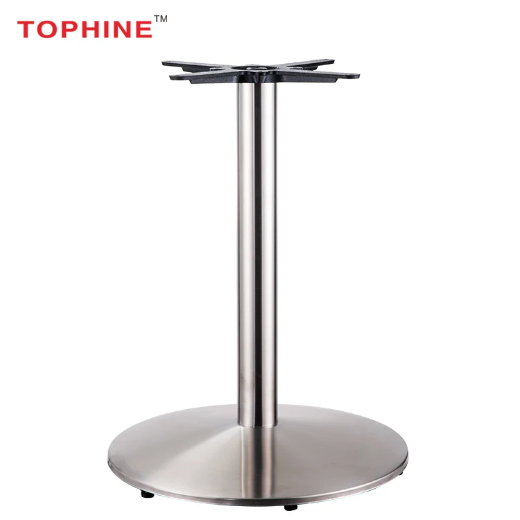 Commercial Contract Tophine Stainless Steel Round Table Base For Glass ...