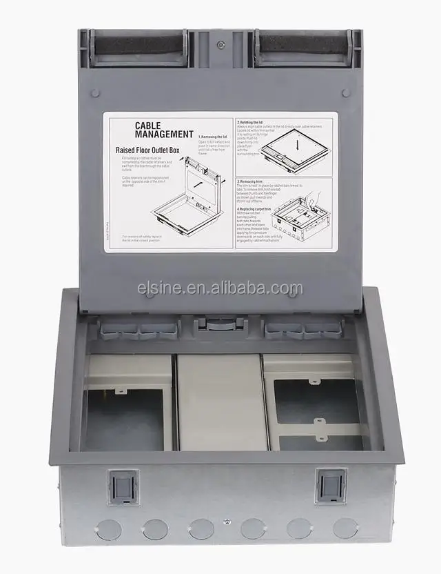 Electrical Raised Floor Box Systems - under Floor Flush Outlet Box