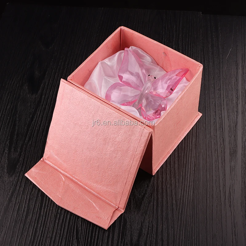 Pink Glass Butterfly Figurines - Perfect for Weddings & Home