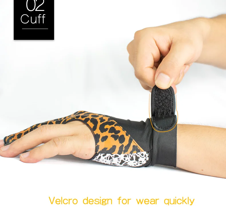 New Design Leopard Silicone Print Predator Gloves For Playing Pool ...