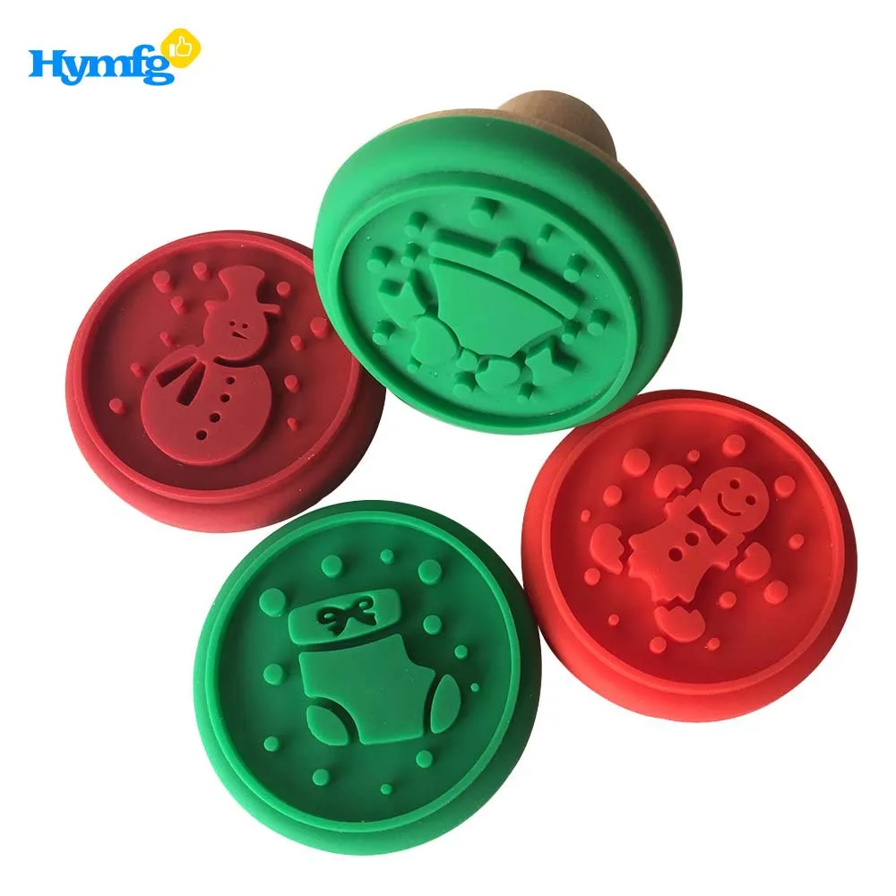 Custom Christmas Silicone Cookie Stamp - Sustainable & Versatile