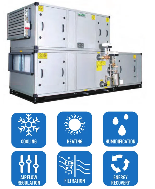 Steam Heating Coil Air Humidifier Ahu With Recuperator Ventilation ...